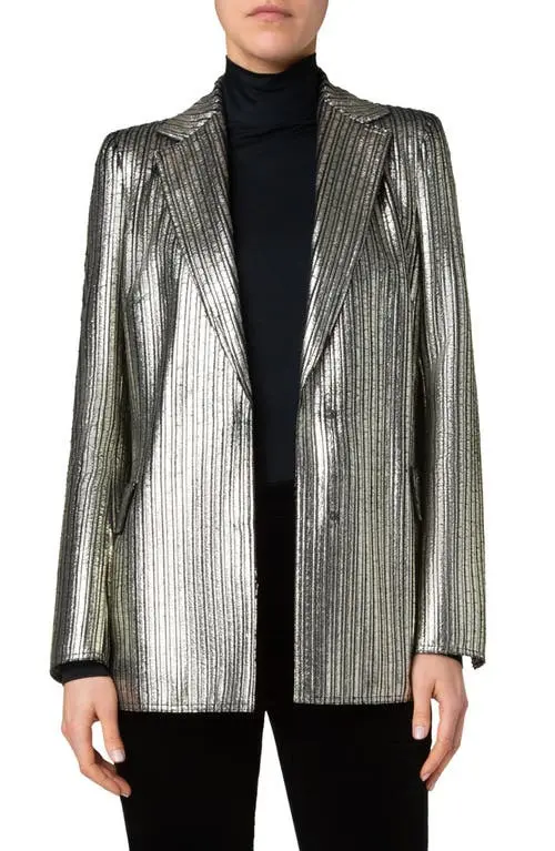 Akris Metallic Corduroy Blazer