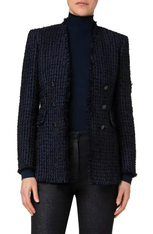 Akris Double-breasted Tweed Jacket