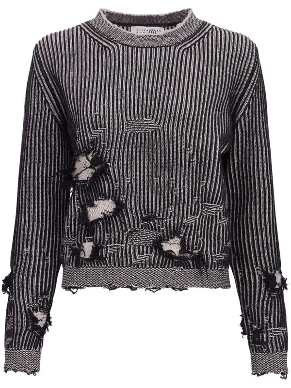 MAISON MARGIELA Distressed-effect Knitted Jumper