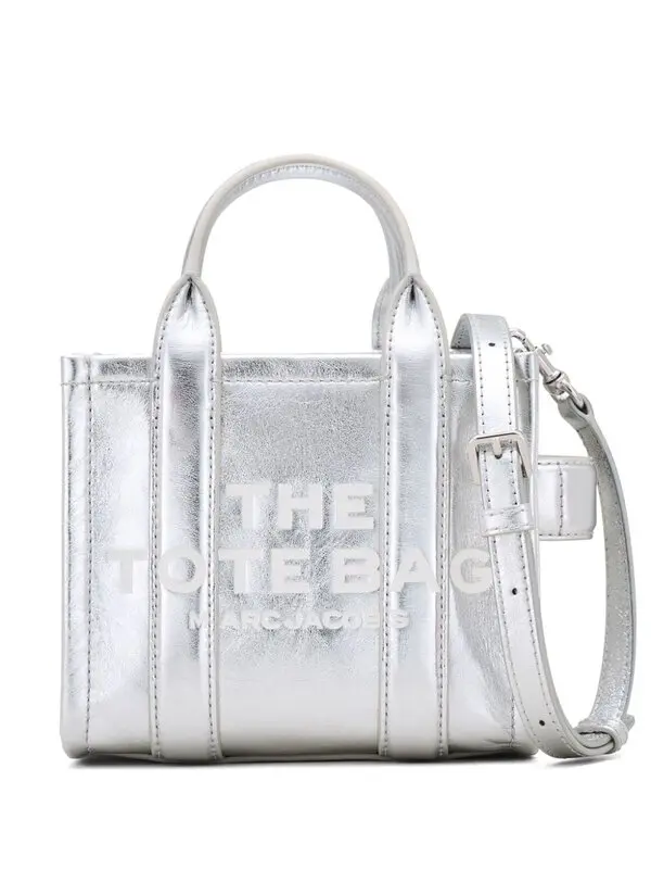 Marc Jacobs Crossbody Metallic Tote - Silver
