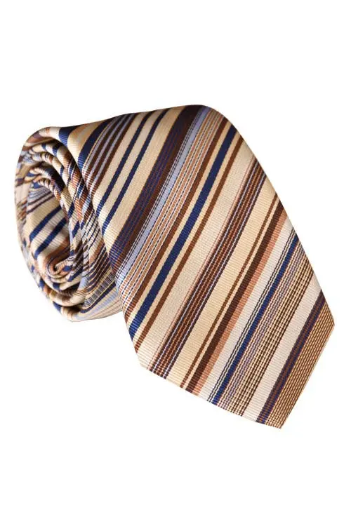 ELIZABETTA Arezzo Extra Long Silk Jacquard Neck Tie - Multicolored