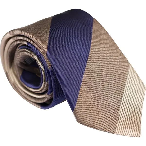 ELIZABETTA Conero Silk Jacquard Neck Tie - Taupe Grey