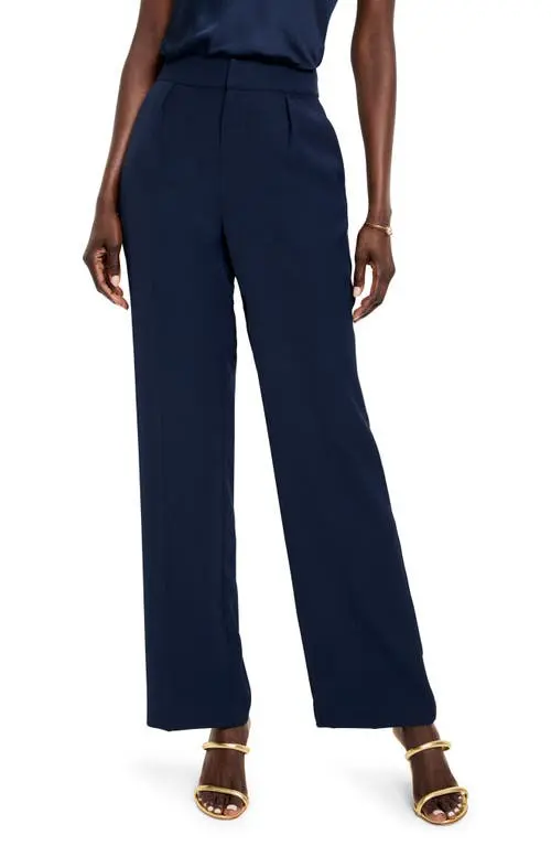 NIC+ZOE Social Edit Wide Leg Trousers - Dark Indigo