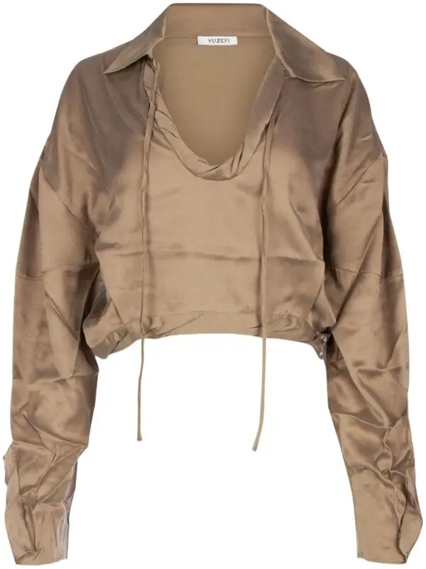 Yuzefi Spread-collar Blouse - Neutrals