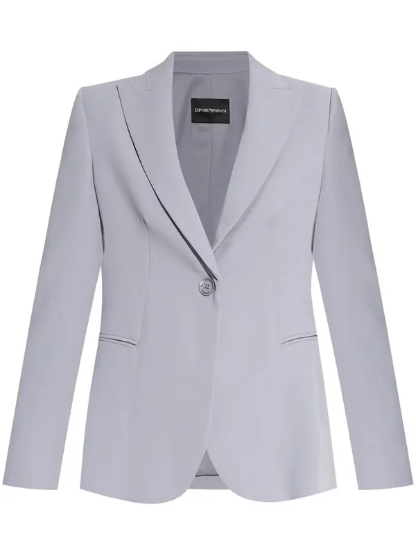 Emporio Armani Single-Breasted Blazer In Grey 32% Off Editorialist