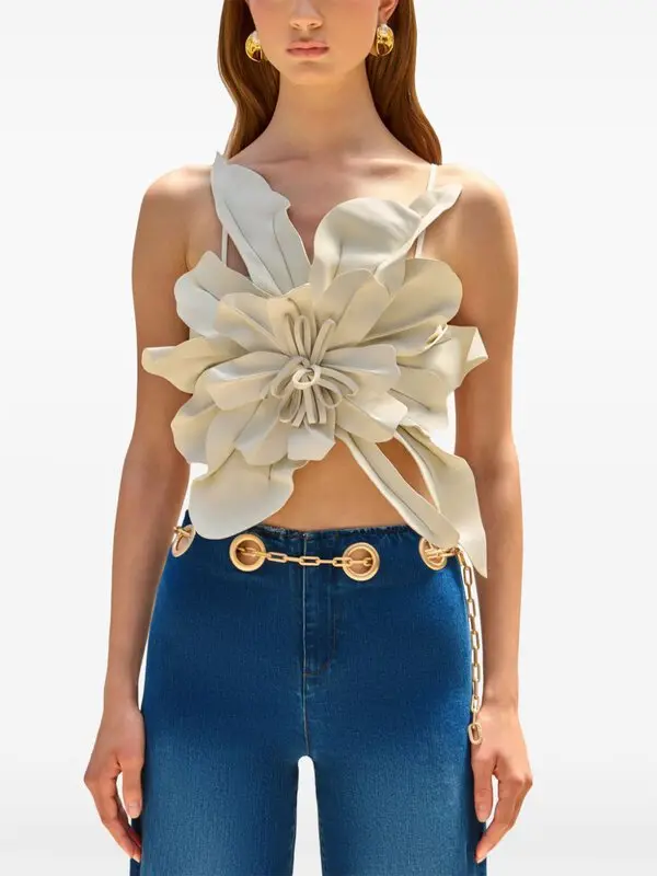 Cult Gaia Gabriela Leather Tank Top - White