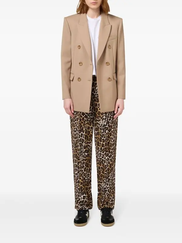 Elisabetta Franchi Animal Print Flared Trousers
