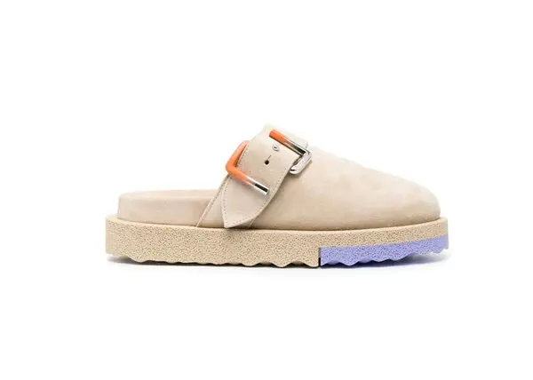 Off-White Spongesole Clogs - Beige/purple