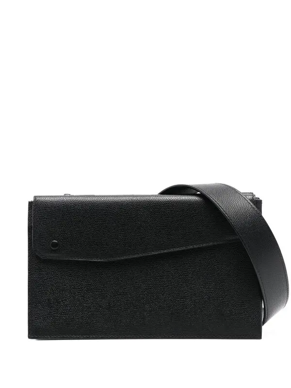 Valextra Babila Flap Crossbody Bag Black Editorialist