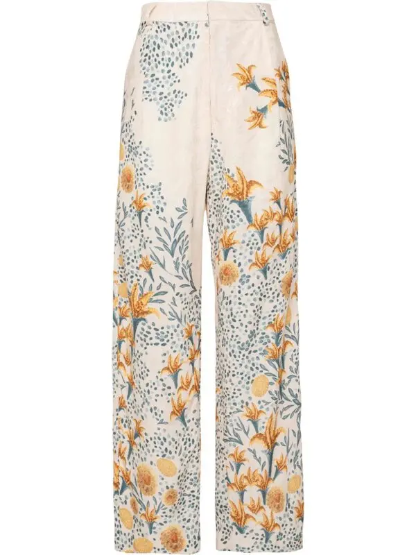 Agua Bendita Florecer Capullo Trousers - Neutrals