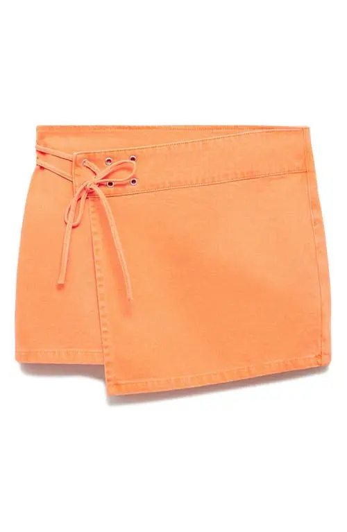 Mango Wrap Mini Denim Skirt