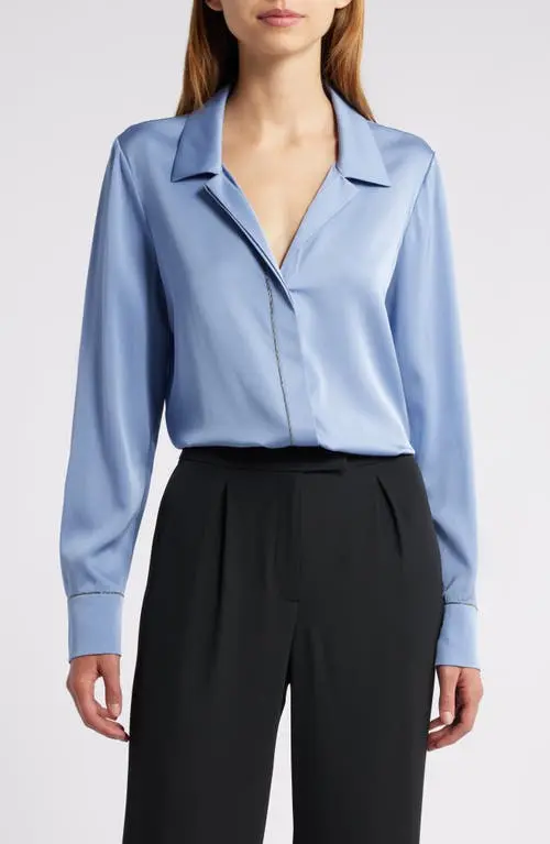 Kobi Halperin Stretch Silk Shirt - Periwinkle