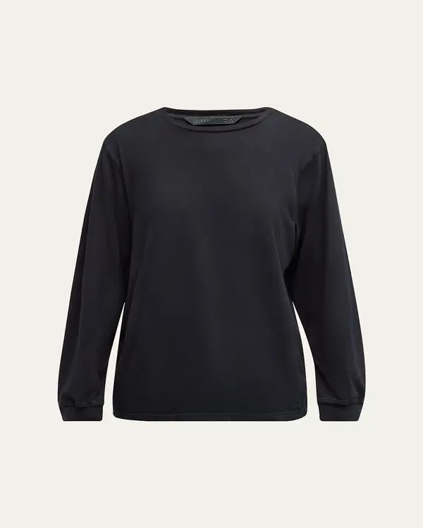 MOTHER The Long-sleeve Rowdy Tee - Black