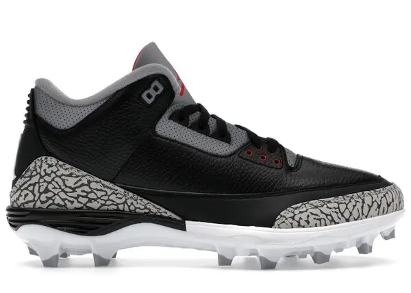 JORDAN 3 Mid Retro Td Cement Sneakers - Black/fire Red/cement Grey