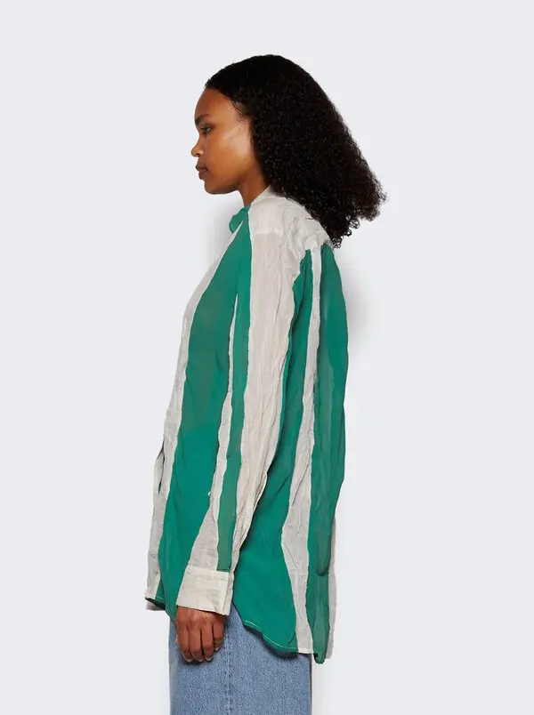 Christopher Esber Spliced Silk Shirt - Cactus Cloud