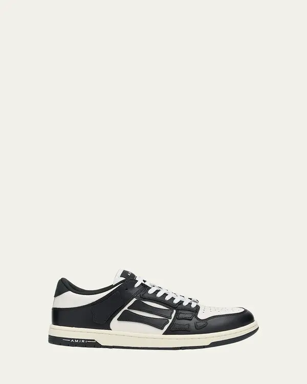 Amiri Skel Low-top Leather Sneakers - Black White