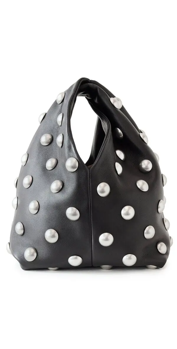 A.L.C. Simone Studded Lambskin Bag - Black/silver