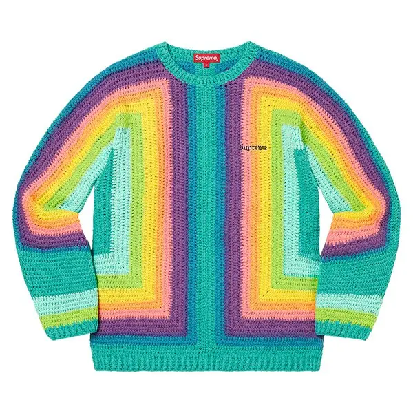 Supreme Hand Crocheted Sweater - Multicolor
