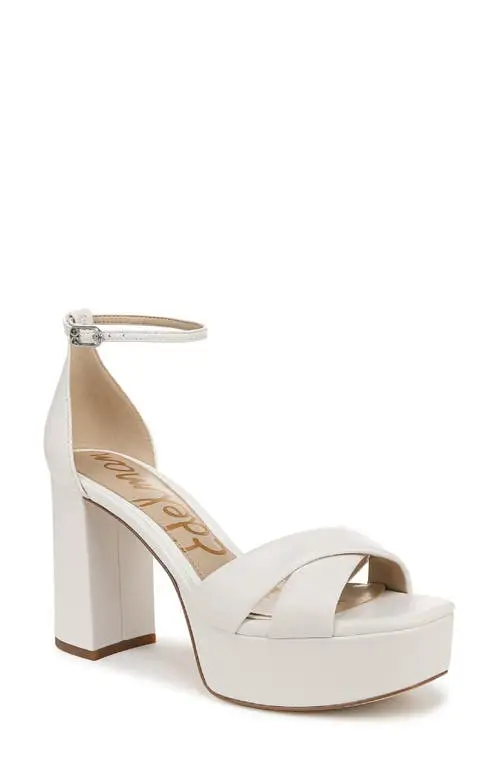 Sam Edelman Jullian Platform Sandals - Bright White