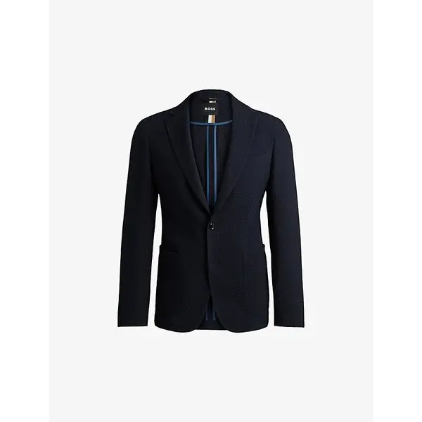 Hugo Boss Slim-fit Single-breasted Stretch Wool-blend Blazer