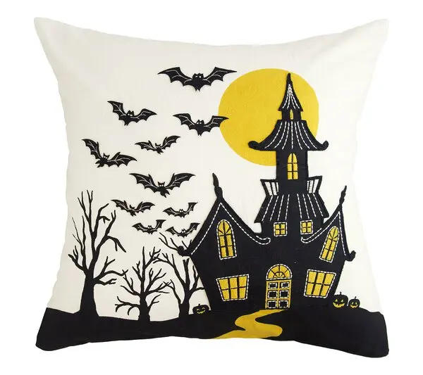 VALERIE PARR HILL Haunted House Pillow Valerie