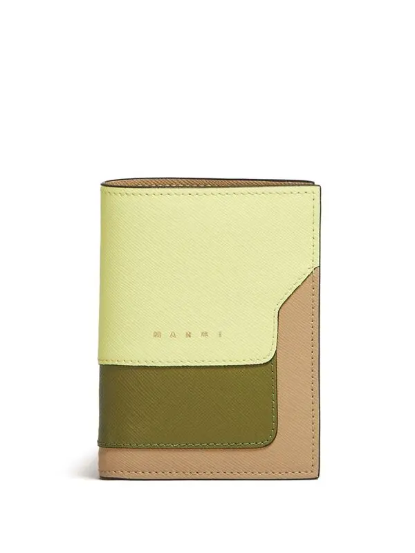 Marni Colour-block Debossed-logo Wallet - Yellow