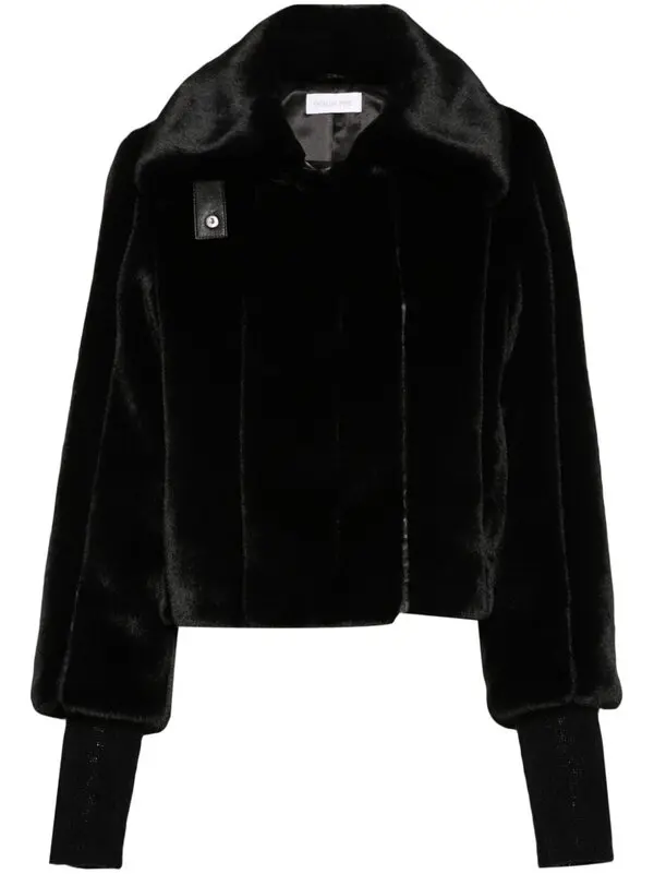 Patrizia Pepe Faux-fur Jacket - Black
