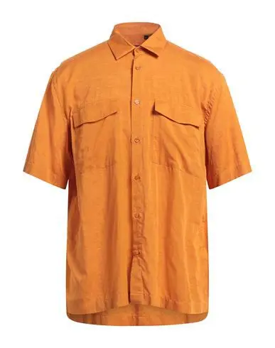 LIU •JO MAN Shirt Size Tencel, Linen, Cotton - Orange