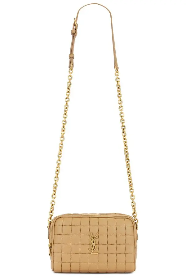 Saint Laurent Mini Camera Bag - Natural Tan