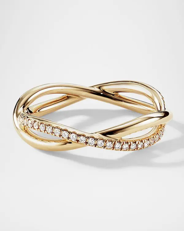 David Yurman Dy Infinity Band Ring With Diamonds - Multi