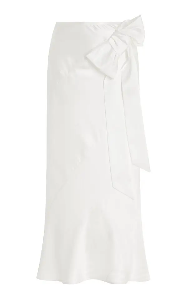 Simone Rocha Spiral Bow-detailed Silk Skirt