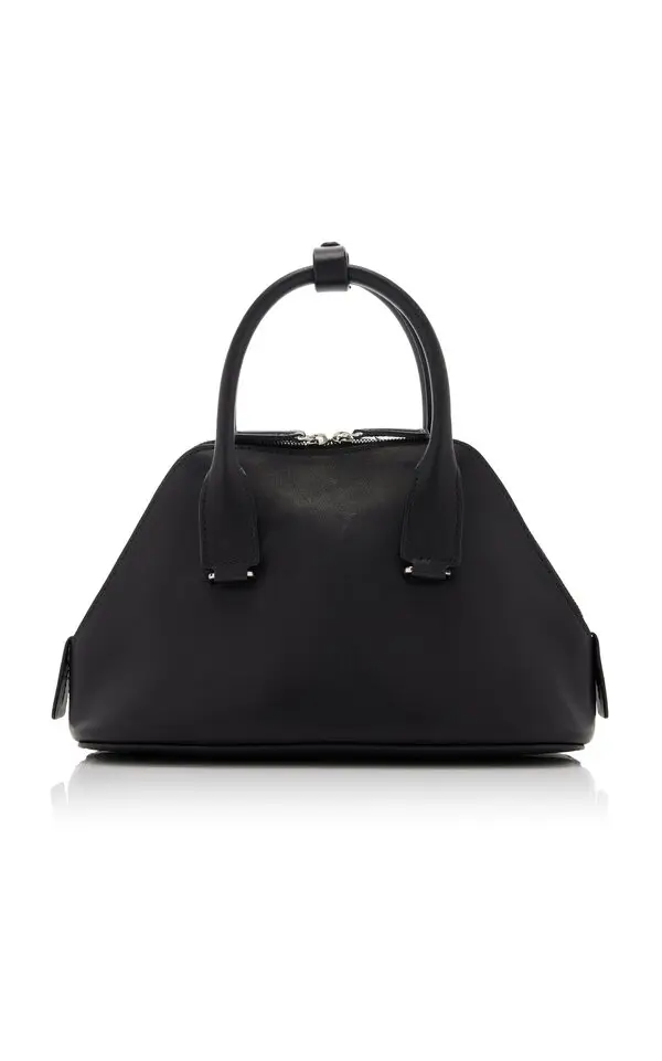 THE ROW Mini Devon Leather Bag Os - Black | Editorialist