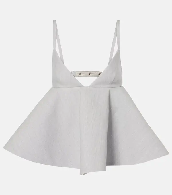 Jacquemus Le Haut Vela Peplum Top