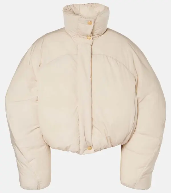 Jacquemus La Doudoune Courte Caraco Puffer Jacket - White