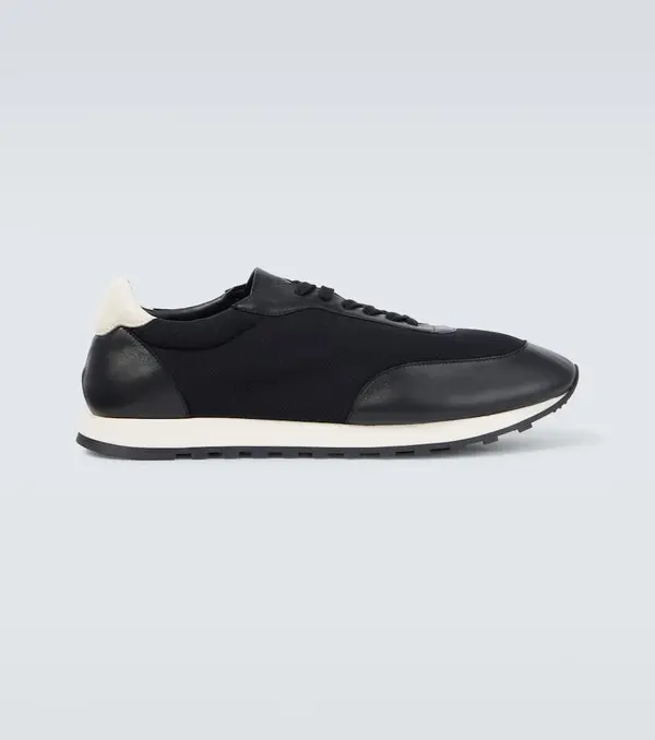 THE ROW Owen Leather-trimmed Sneakers