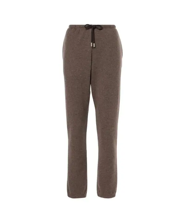 THE ROW Teo Cashmere And Cotton Sweatpants - Brown