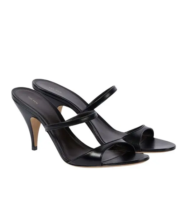 THE ROW Vika Knot 80 Leather Mules