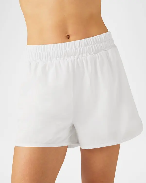 Beyond Yoga In Stride Lined Shorts - True White