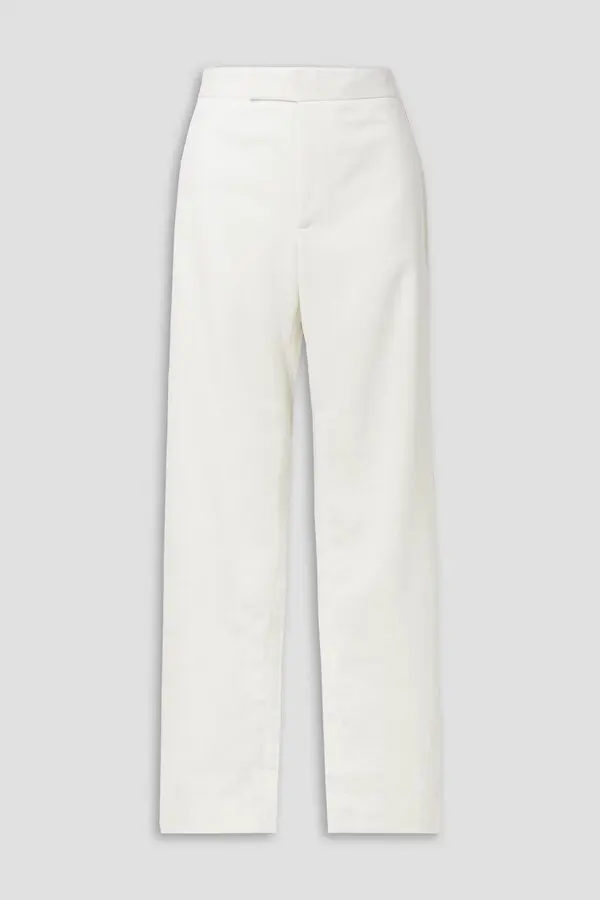 DEVEAUX Cleo Crepe Straight-leg Pants