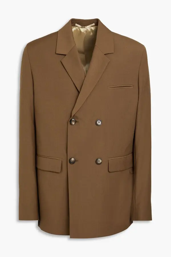 Nanushka Renan Doublebreasted Grain De Poudre Suit Jacket