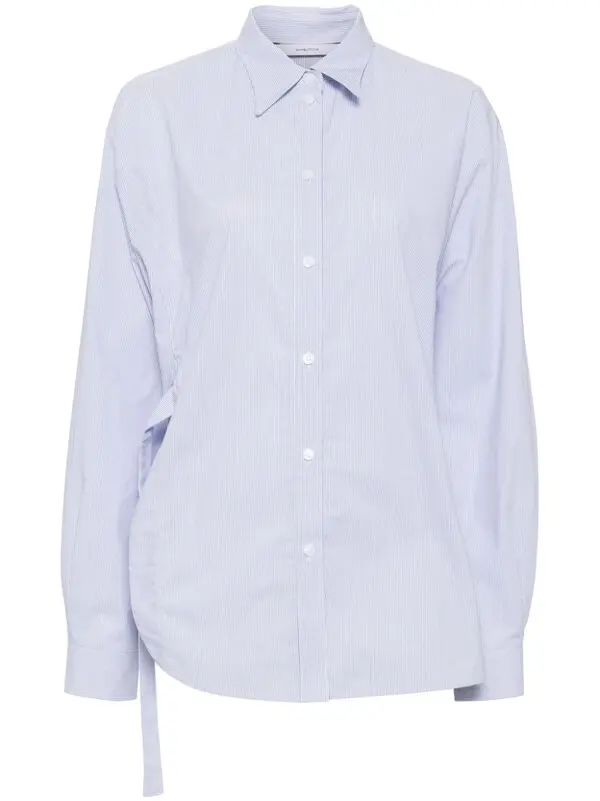 PUSHBUTTON Striped Oversized Shirt