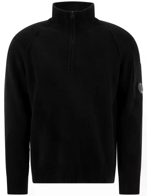 C.P. COMPANY Half-zip Sweater - Black