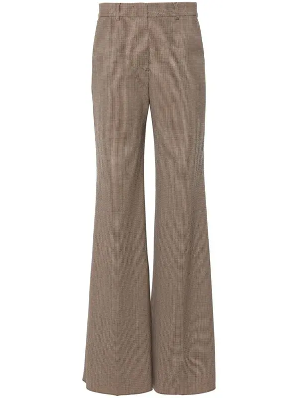 Sportmax Checked Flared Trousers