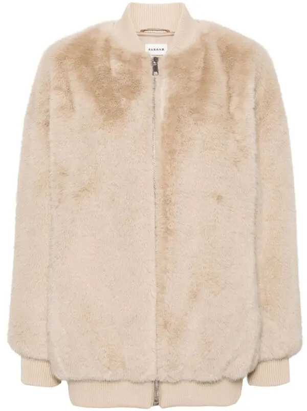 P.a.r.o.s.h Faux-fur Coat - Neutrals
