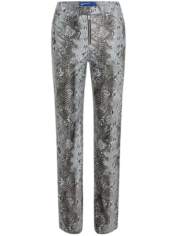 Karl Lagerfeld Snake-print Trousers - Grey