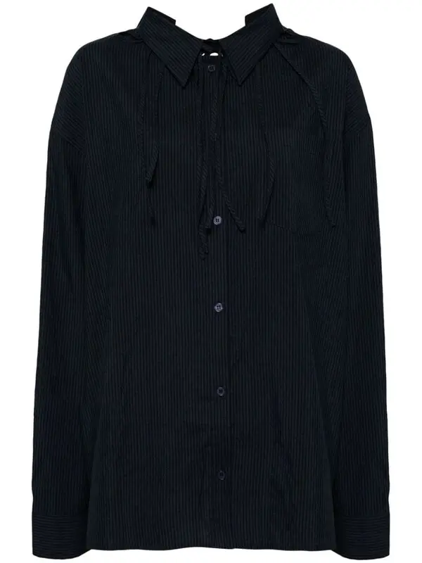 PUSHBUTTON Back-tie Oversized Shirt