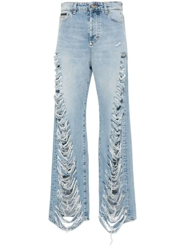Philipp Plein Ripped Trousers