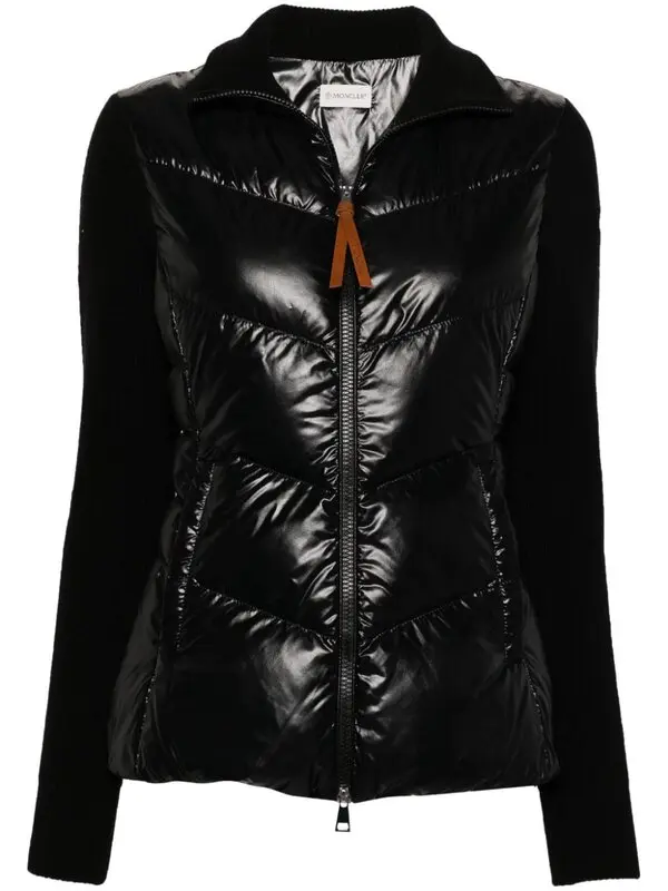 Moncler Padded Zip-up Cardigan - Black