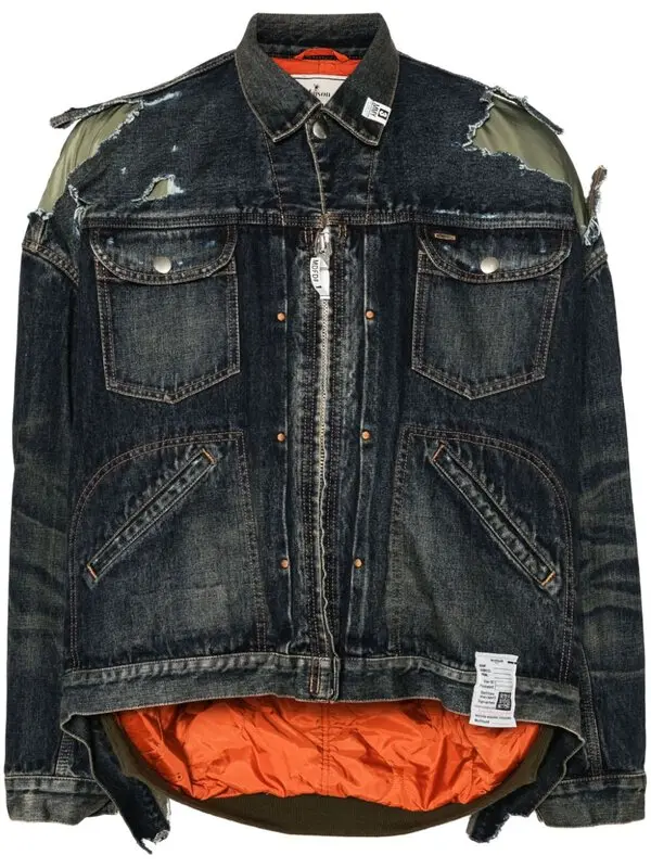 Mihara Yasuhiro Layered Denim Bomber Jacket
