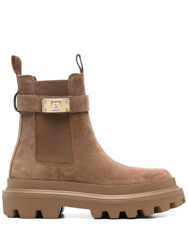 Dolce & Gabbana Suede Ankle Boots - Brown